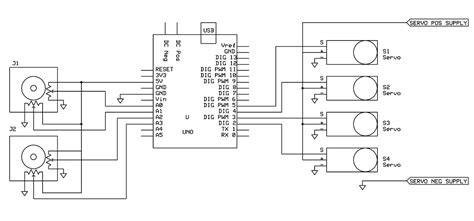 Connect 2 Joysticks And 4 Servos To Arduino Board General Electronics