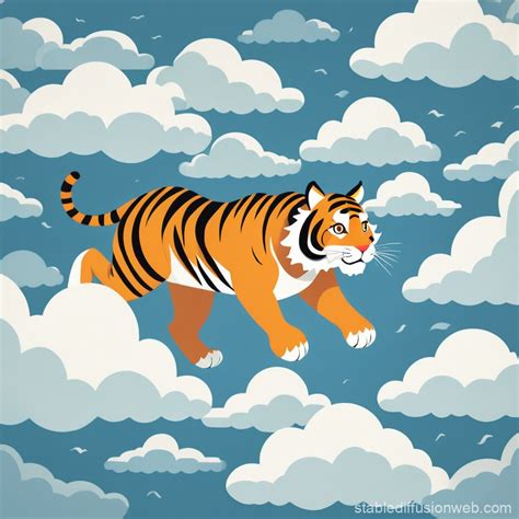 Tiger In Clouds Stable Diffusion Online