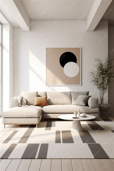 현대 거실 인테리어 디자인 Ai 생성 이미지