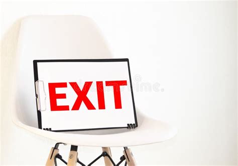 Exit Sign Above An Office Door Stock Photo Image Of Wall Text