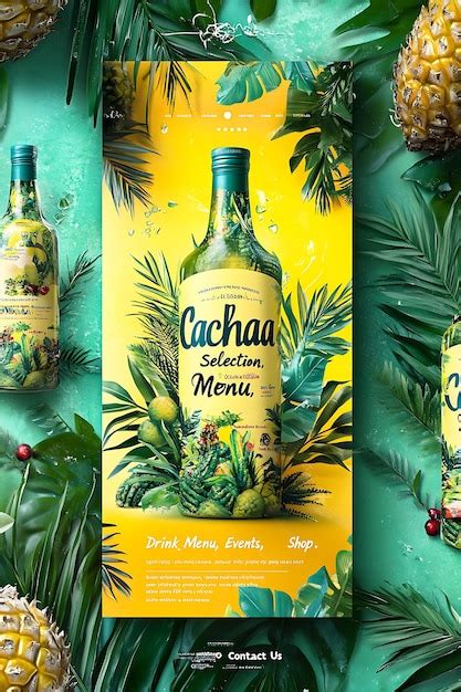 Cachaa With Slide Out Effect Brazilian Layout For Cachaa Bar Website