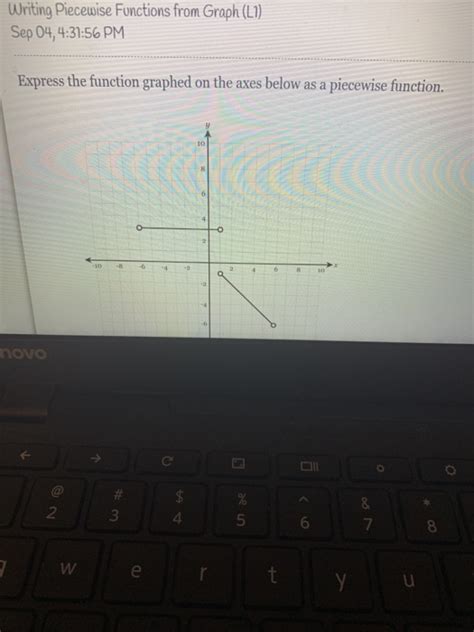 Solved Writing Piecewise Functions From Graph L1 Sep