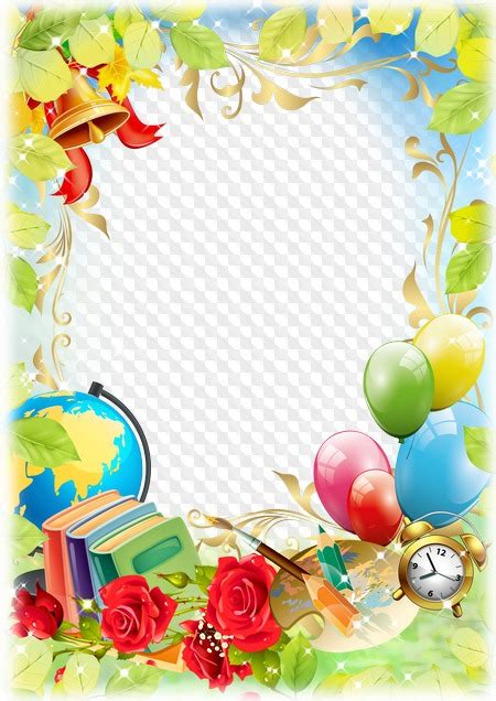 Школьные рамки на несколько фото онлайн