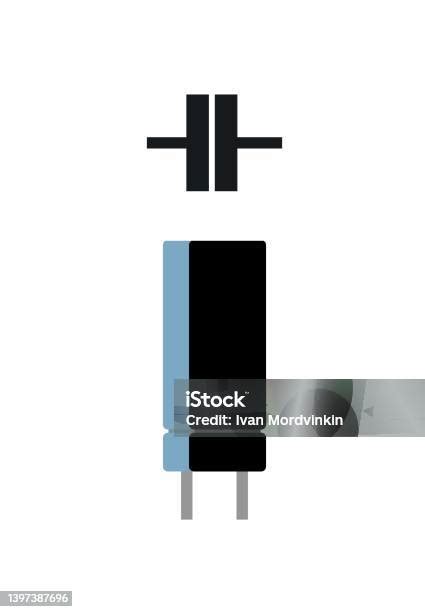 커패시터 라디오 구성 요소 라디오 전자 회로 상징적 인 지정 흰색 배경에 고립되어 있습니다 단일 개체 아이콘입니다 벡터 0명에 대한 스톡 벡터 아트 및 기타 이미지 Istock