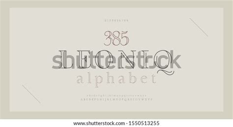 우아한 알파벳 문자 세리프 글꼴 및 스톡 벡터로열티 프리 1550513255