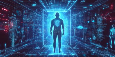 A Glowing Futuristic Ai Powered Predictive Policing System Featuring