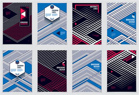 브로셔 디자인 템플릿 최소한의 디자인 현대 기하학적 추상 패턴 벡터 배경 설정 스트라이프 라인 텍스처 기하학적 일러스트레이션