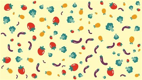 Premium Vector Colorful Vector Fruit Illustration Pattern