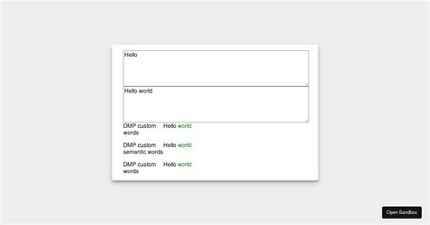 Diff Match Patch Line And Word Examples Codesandbox