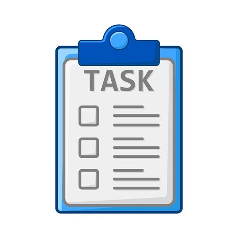Task List In Clipboard Illustration 39598656 Vector Art At Vecteezy