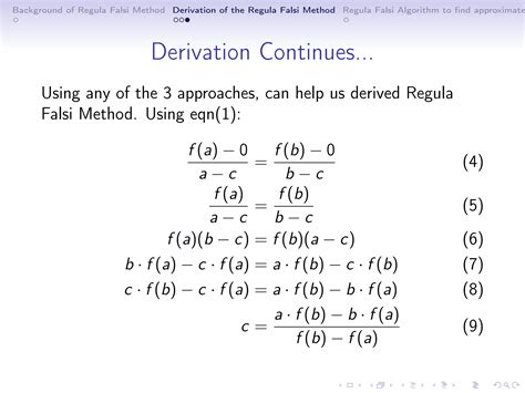 Regula Falsi False Position Method Ppt