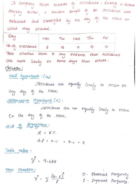 Chi Square Distribution Problem Pdf