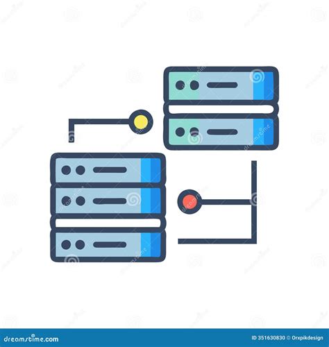 Deployment Server Technology Icon Stock Vector Illustration Of