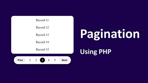 Pagination Using Php Youtube