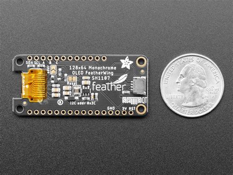 Adafruit Featherwing Oled 128x64 Add On For Feather