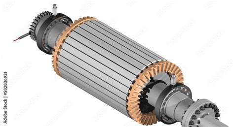 Induction Motor With Accelerometer And Reluctance Probes Stock Illustration Adobe Stock