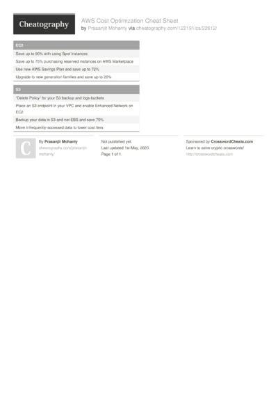 34 Aws Cheat Sheets Cheat Sheets For Every Occasion