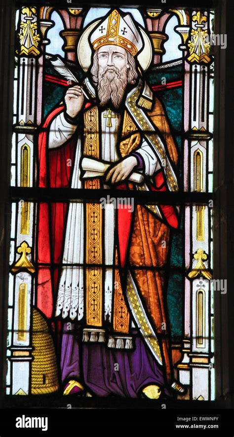 Stabroek Belgium June 27 2015 Stained Glass Window Depicting Saint