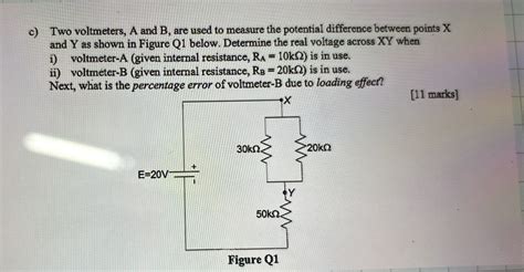 C Two Voltmeters A And B Are Used To Measure The Potential Difference
