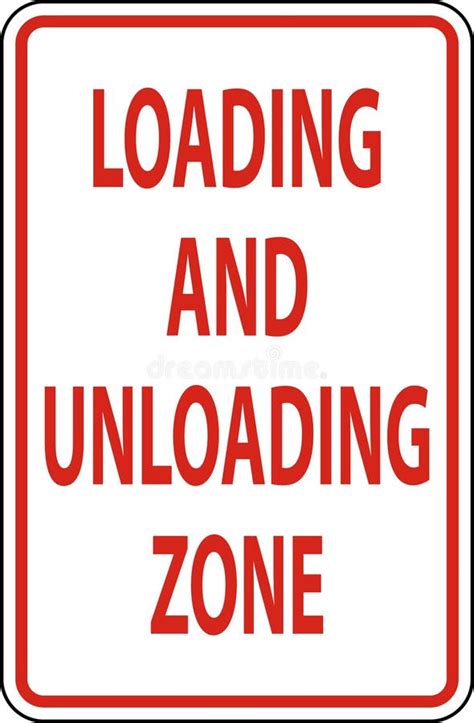 Loading And Unloading Zone Sign On White Background Stock Vector Illustration Of Factory Load