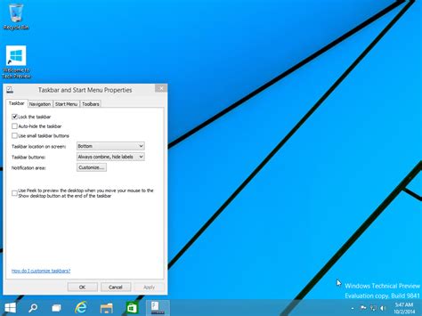 Windows Taskbar Options