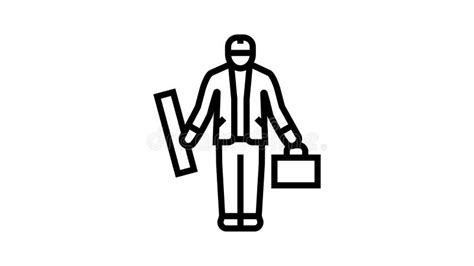 Engineer Or Architect Line Icon Animation Stock Footage Video Of Apartment Truck 262721562