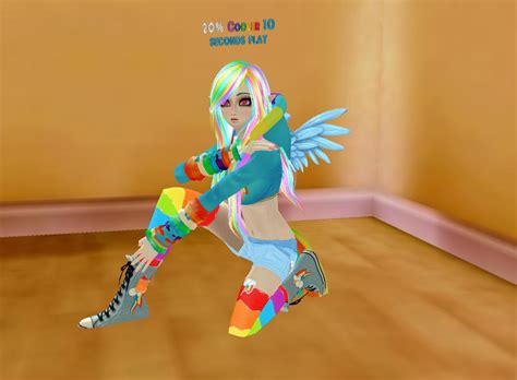 Rainbowdash In Freezetag By Cloetenshi On Deviantart
