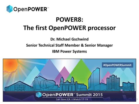Ibm Power8 The First Openpower Processor Pdf