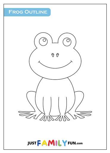 Download Frog Outline PDF Free Printable