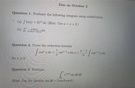 solved question 1 evaluate the following integrals using