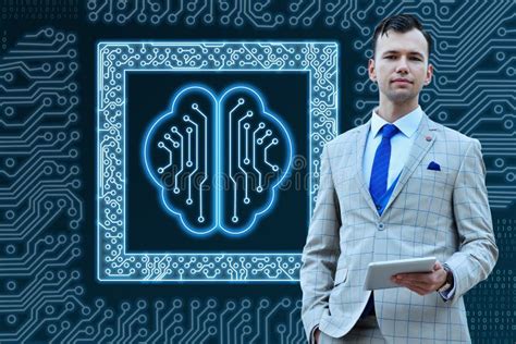 trader man with digital tablet computer stock image image of board