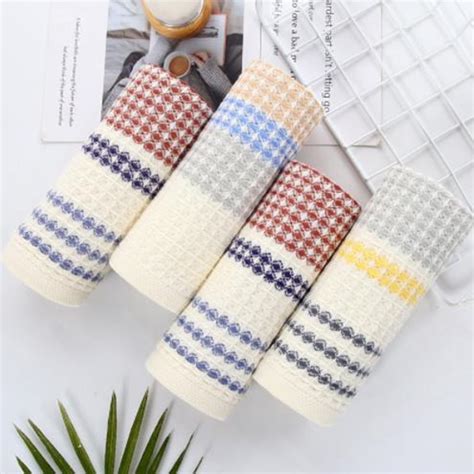 Badu Bg Мека памучна вафлена кърпа за възрастни силно засмукване клетъчна кърпа хавлиена кърпа