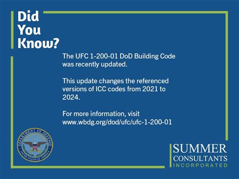 Did You Know Dod Building Code Update Summer Consultants