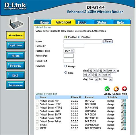 Port Forwarding On The D Link Di 614 Router Support No Ip Knowledge Base