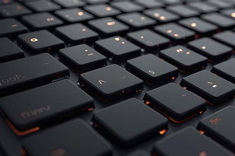 black color keyboard input button on background abstract object and technology concept premium