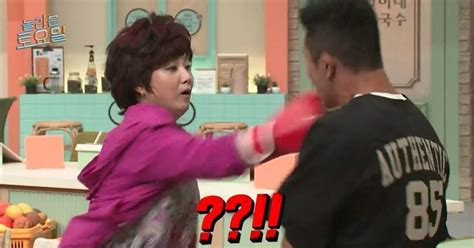 美친 광배근 박나래 파이터 김동현에 어퍼컷 “퍽” 소리 제대로 ‘깜짝 놀토 [결정적장면]