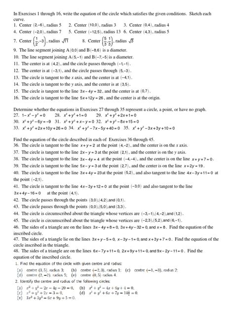 pdf equation of circle dokumen tips