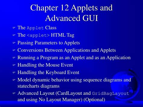 ppt chapter 12 applets and advanced gui powerpoint presentation free download id 6350792