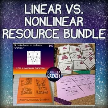 Linear And Nonlinear Functions Activities Bundle By Idea Galaxy TPT
