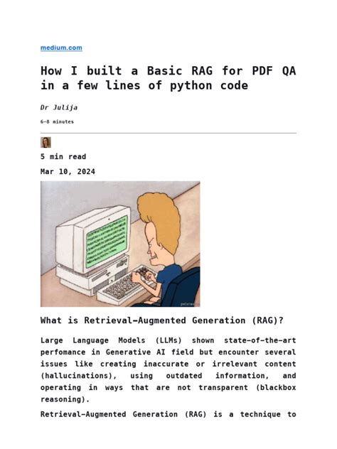 How I Built A Basic Rag For Pdf Qa In A Few Lines Of Python Code By