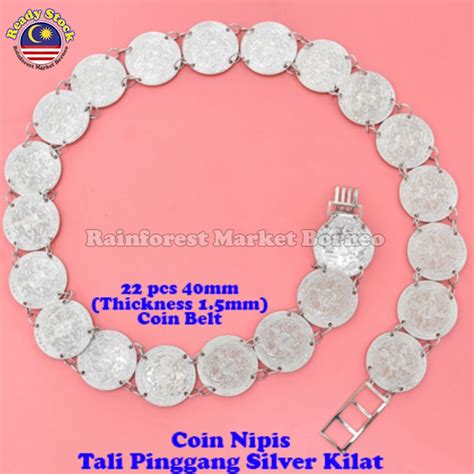 Ja2368 Himpogot 22 Biji 🇲🇾 Tali Pinggang Besi Tradisional Silver Kilat