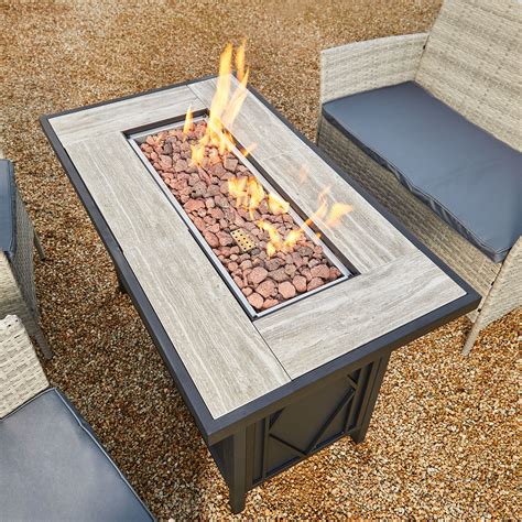 Phoenix Rectangular Gas Fire Pit Home Store More