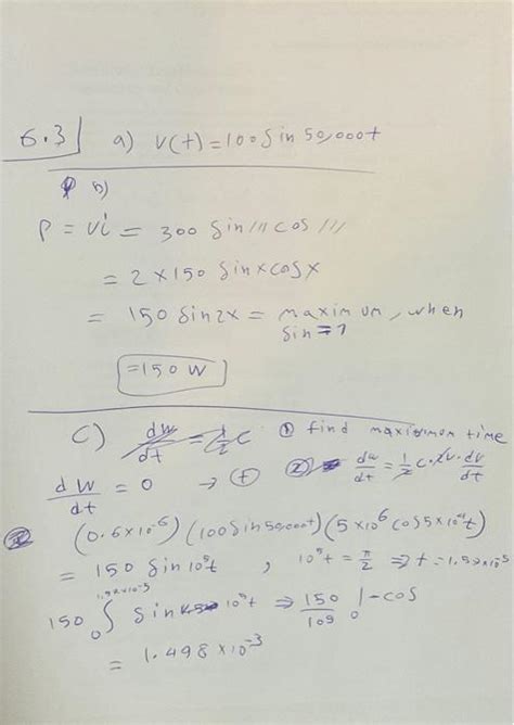 Solved 6 3 The Current In The Capacitor Of Assessment Chegg Com