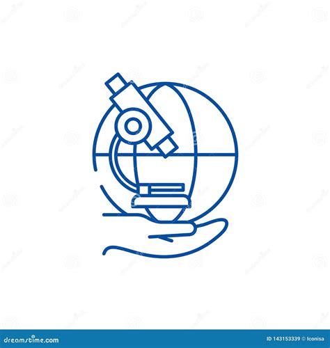 Laboratory Research Line Icon Concept Laboratory Research Flat Vector