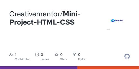 Github Creativementormini Project Html Css