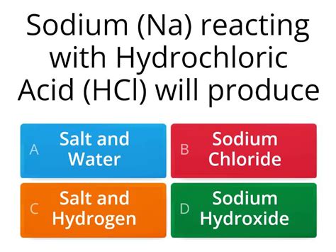 Reactivity Metals Reacting With Substances Quiz