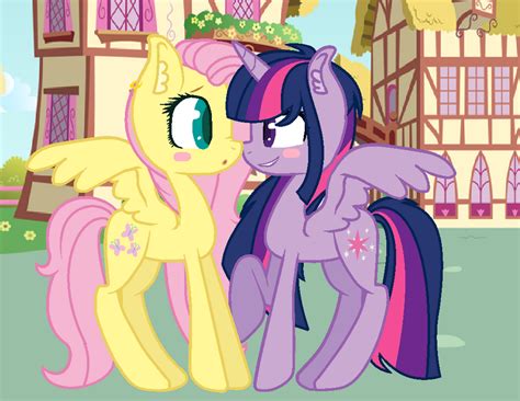 Fluttershy And Twilight By Loise On Deviantart
