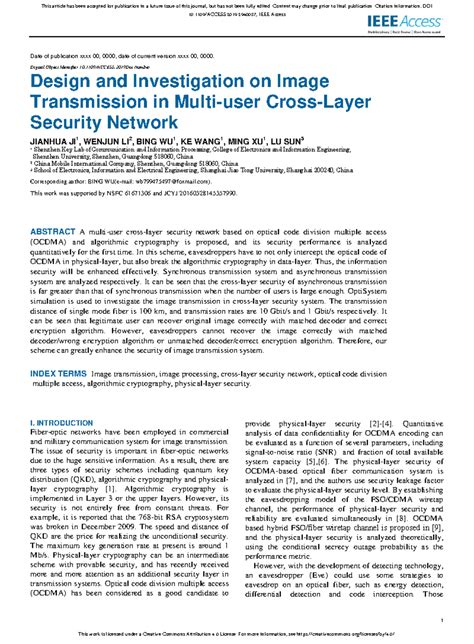 Design And Investigation On Image Transmission In Multi User Cross