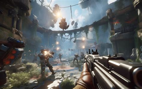 Firstperson Shooter Game Premium Ai Generated Image