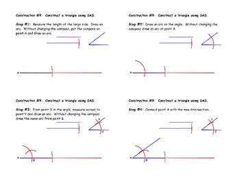 Construction Construct A Triangle Using SAS Instructional Diagram